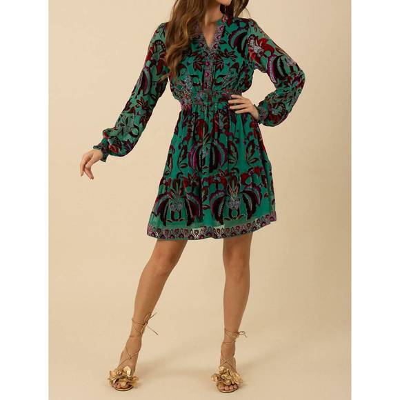 Hale Bob | Dresses | New Hale Bob Alexa Velvet Burnout Mini Dress In ...